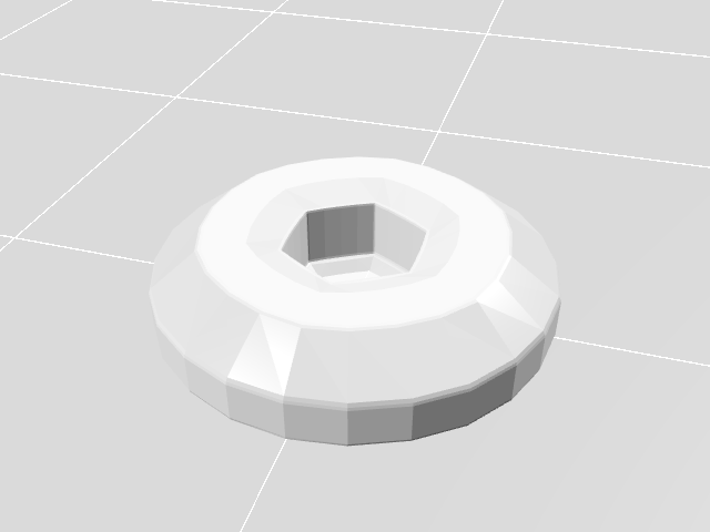 Head Bolt Rounded Flat Top Hex Slot - 3dgarage